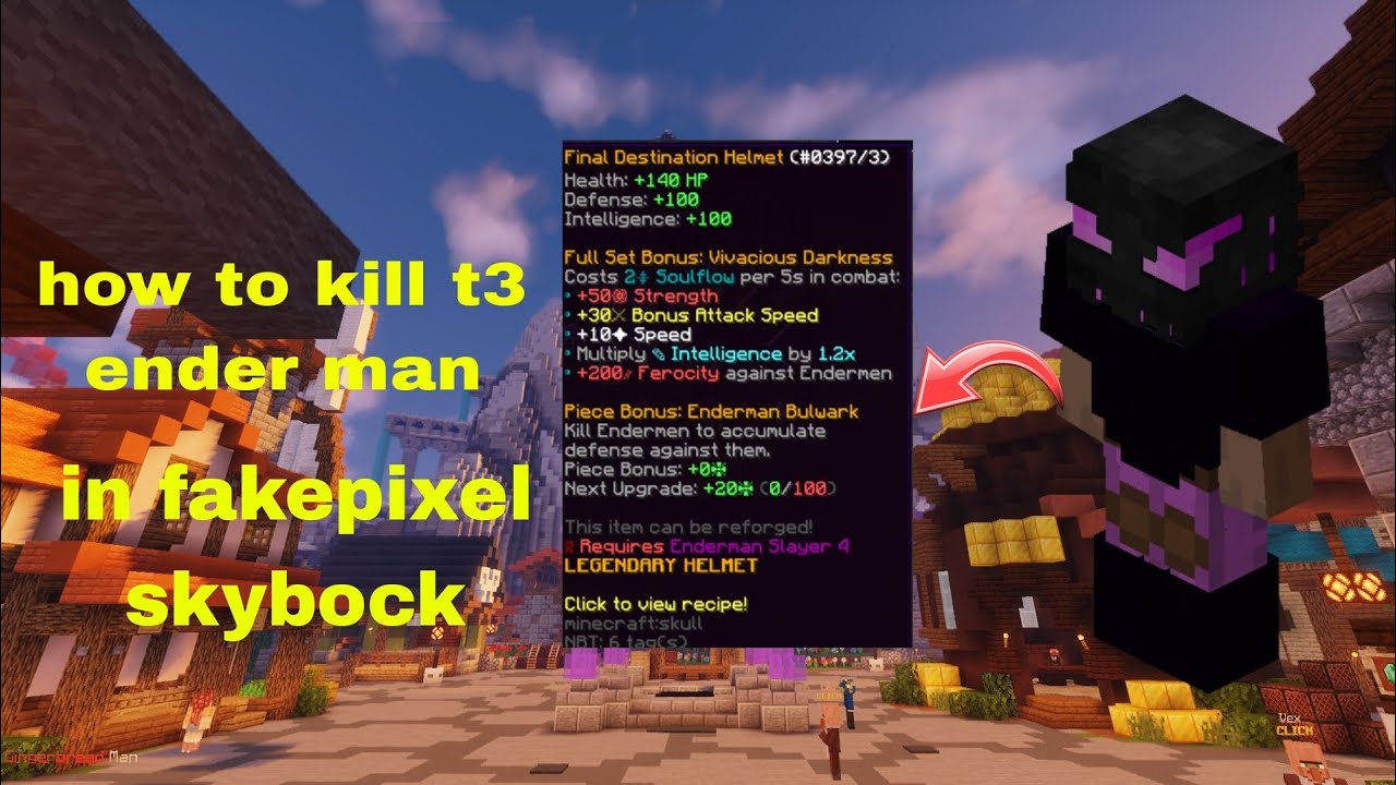How to kill t2 and t3 ender man Slayer (easy) - YouTube