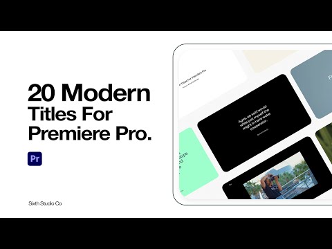 Modern Motion Titles - Premiere Pro