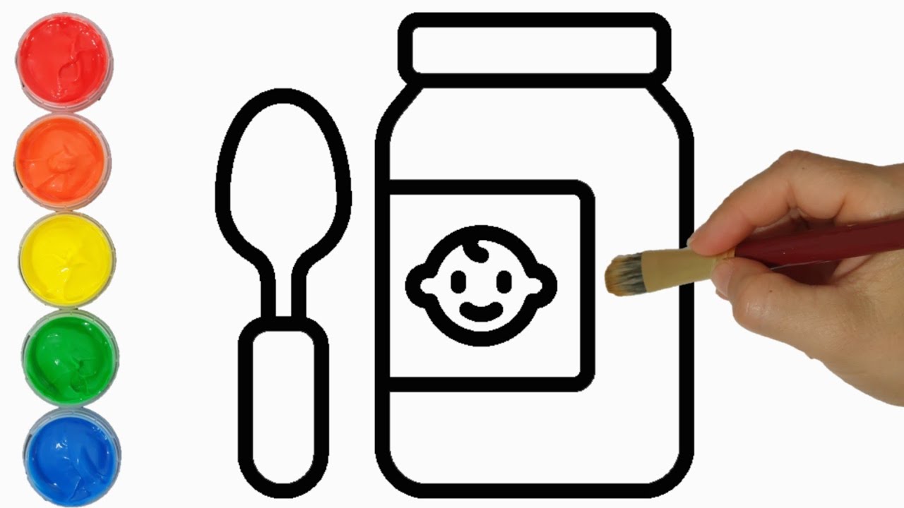How To Draw BABY FOOD | Drawing and Colouring For Kids - YouTube