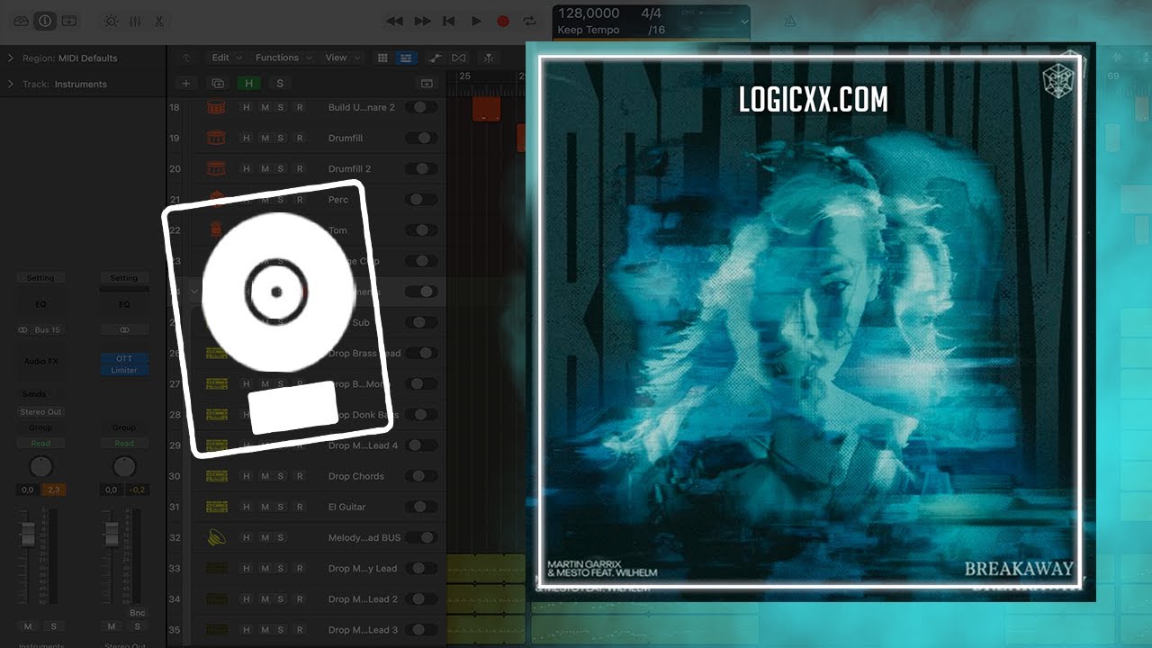 Martin Garrix & Mesto - Breakaway (feat. Wilhelm) (Logic Pro Remake ...