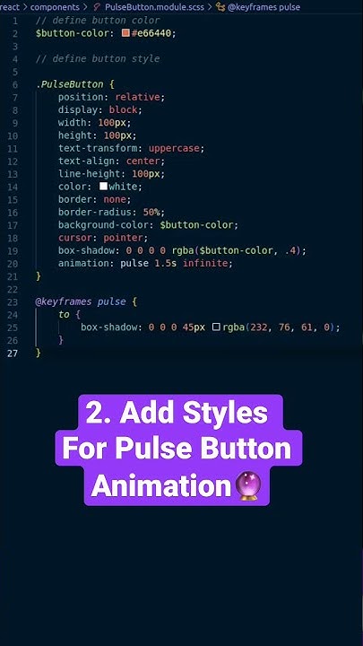 Simple Way To Make Pulsing Button In React #shorts #webdevelopment #frontend #reactjs - YouTube