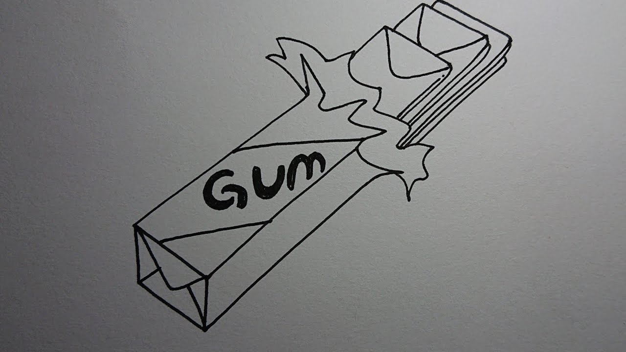 como dibujar chicle/how to draw chewing gum - YouTube