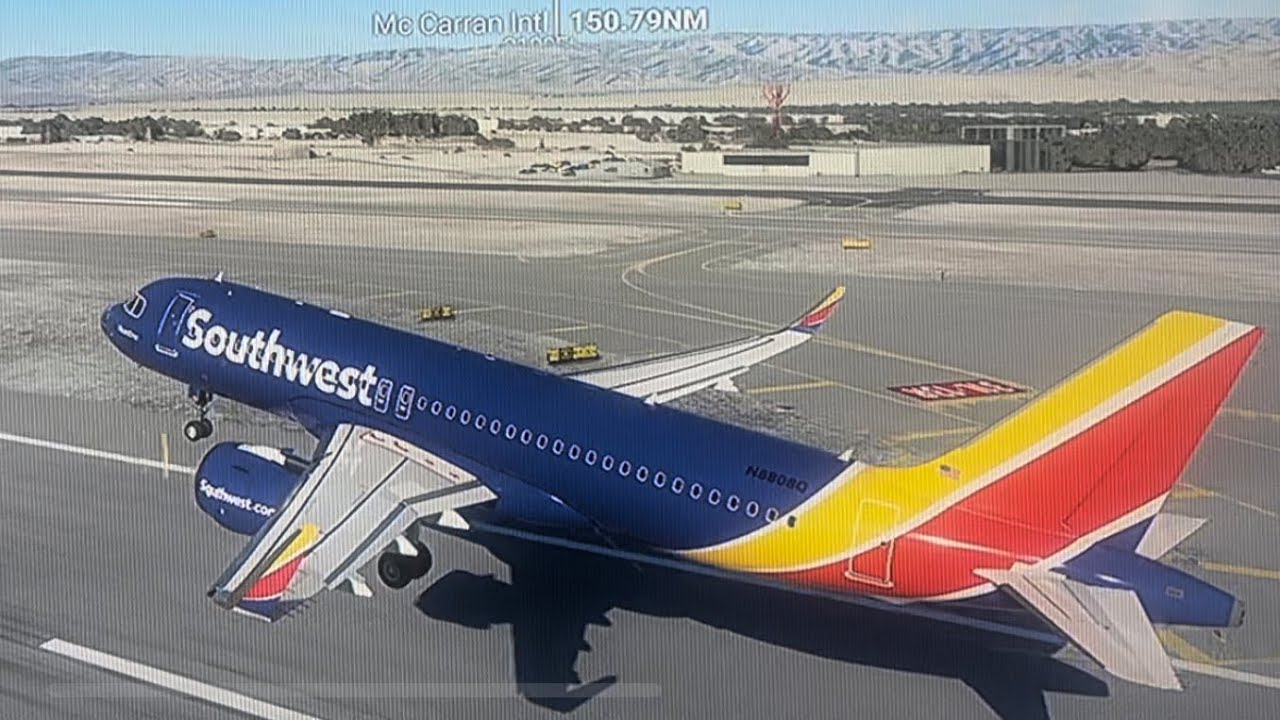 Southwest Airlines Airbus A320 Takeoff Palm Springs Intl Airport. - YouTube