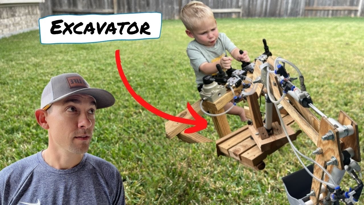 How to Build Pneumatic Excavator: PART 3 | Improvements & Drawings ...