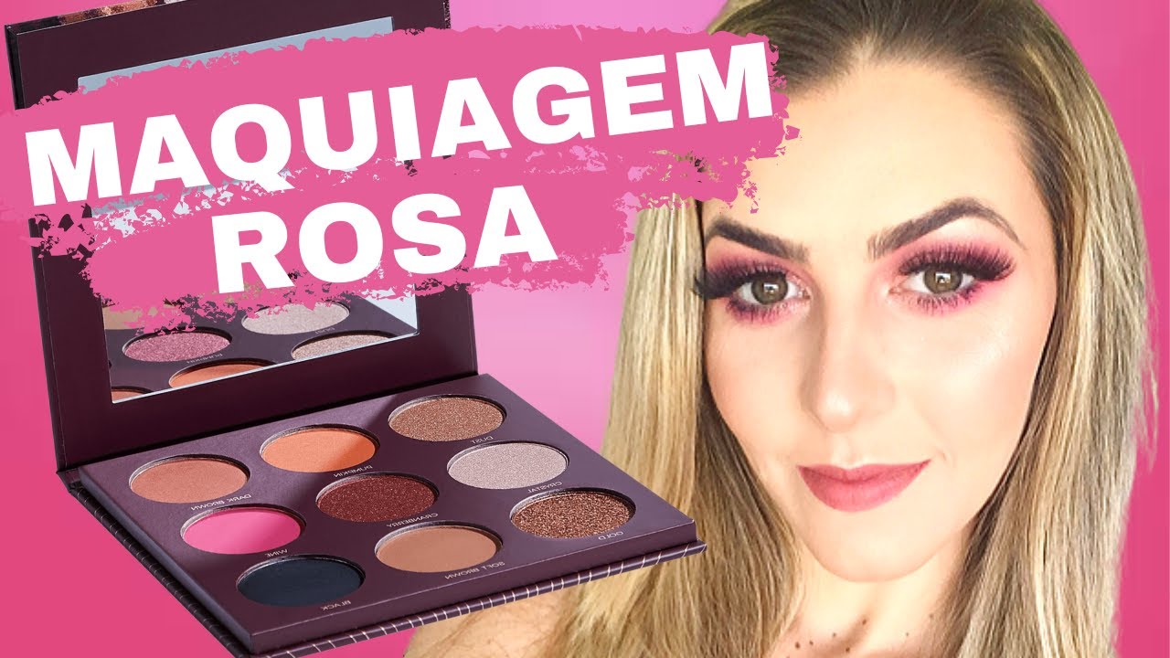 TUTORIAL COMPLETO DE MAQUIAGEM ROSA - YouTube