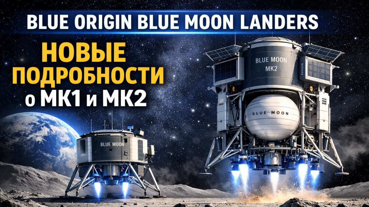 Blue Origin Blue Moon Landers — Новые Подробности о MK1 и MK2 🌕🚀 - YouTube