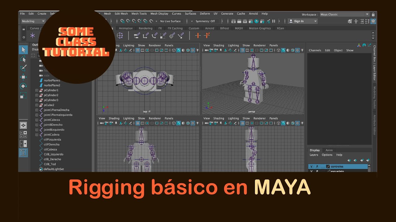 Rigging básico en Maya - YouTube