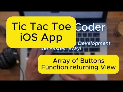 SwiftUI - Beginner Level Project - TIC TAC TOE: Array of Buttons, Function Returning View - YouTube