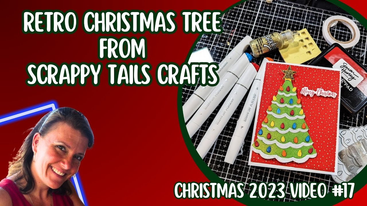 Retro Christmas Tree Card | Scrappy Tails Crafts - YouTube