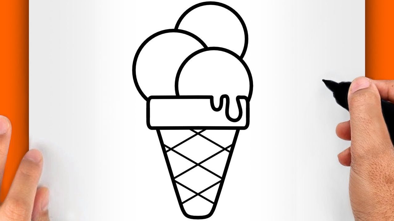 (TEGNE VIDEOER) SØTE TEGNINGER AV ISKREM | HVORDAN MAN TEGNER EN IS ...
