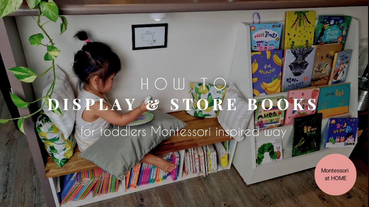 6 ways to display books for toddler Montessori way | DIY reading nook ...