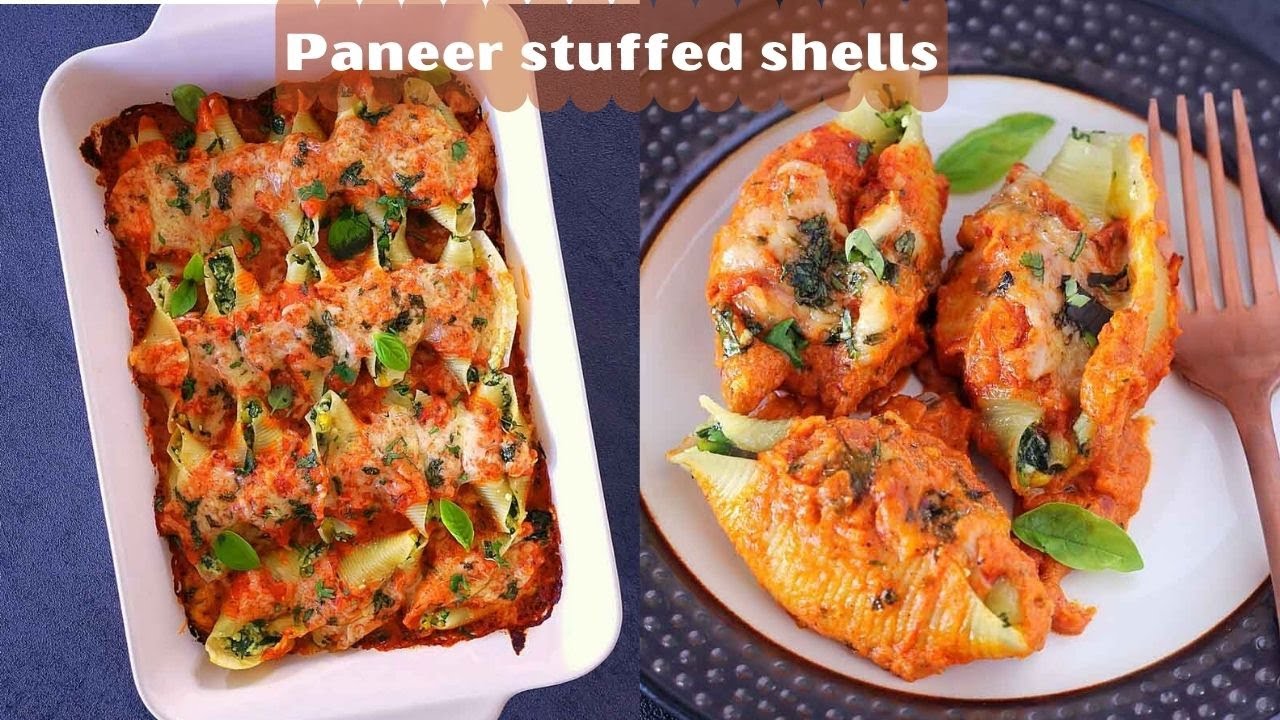Paneer Vegetable stuffed shells - Fusion recipe - Perfect main course ...