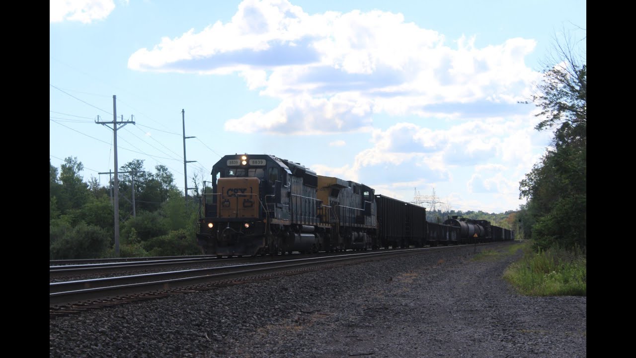CSX 8839 (SD40-2) leads M634 7/29/22 - YouTube