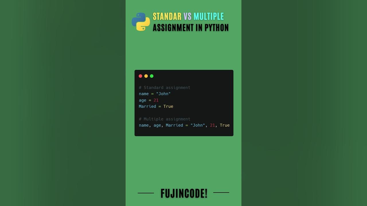 Standar vs Multiple Assignment in Python #coding #programming #python ...