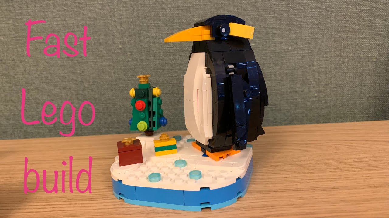 Building a Lego penguin, super fast - YouTube