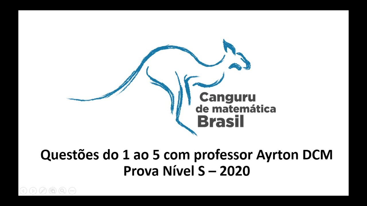 Canguru de Matemática Brasil – Prova Nível S – 2020. Questões do 1 ao 5 ...