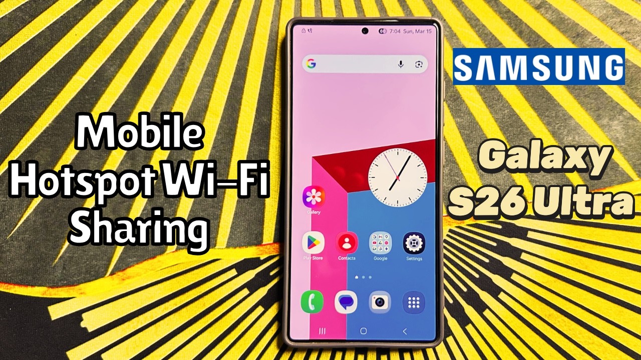 How to Turn On/Off Mobile Hotspot Wi-Fi Sharing Samsung Galaxy S26 ...
