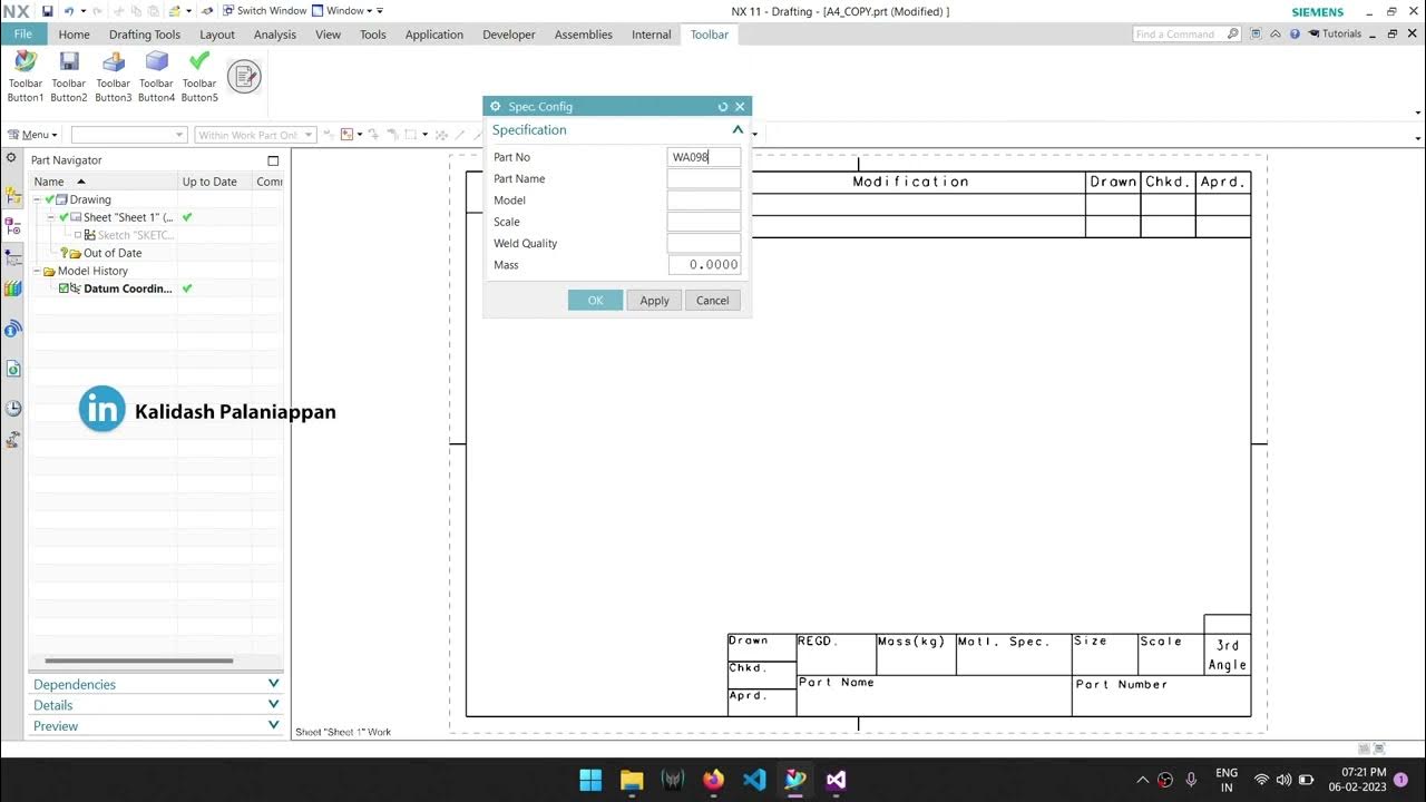 Block Ui Styler Nx Cad Customization Youtube