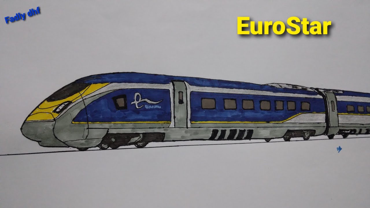 How to draw Eurostar Train | Speed Train Eurostar - YouTube