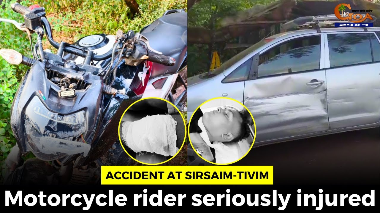 #Accident at Sirsaim-Tivim- Motorcycle rider seriously injured - YouTube