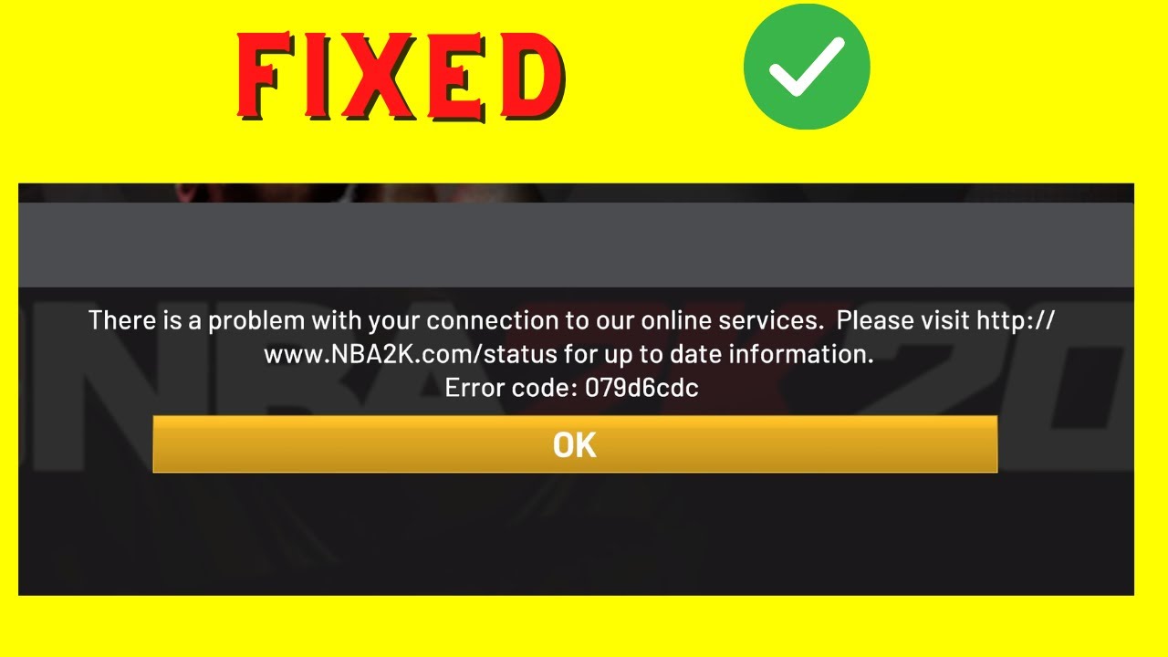 How to Fix "Error code: 079d6cdc" in NBA 2k - YouTube
