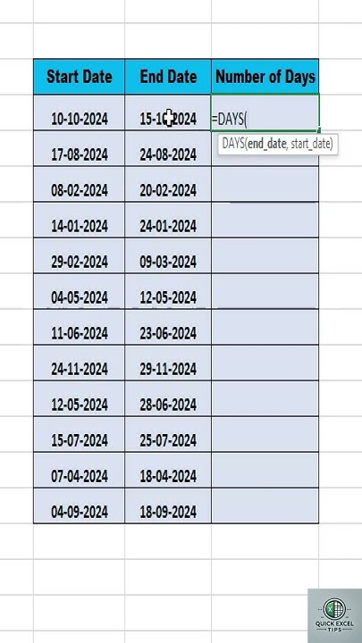 Calculate Number Of Days In Excel 🗓️📊 Quick Tutorial Excel