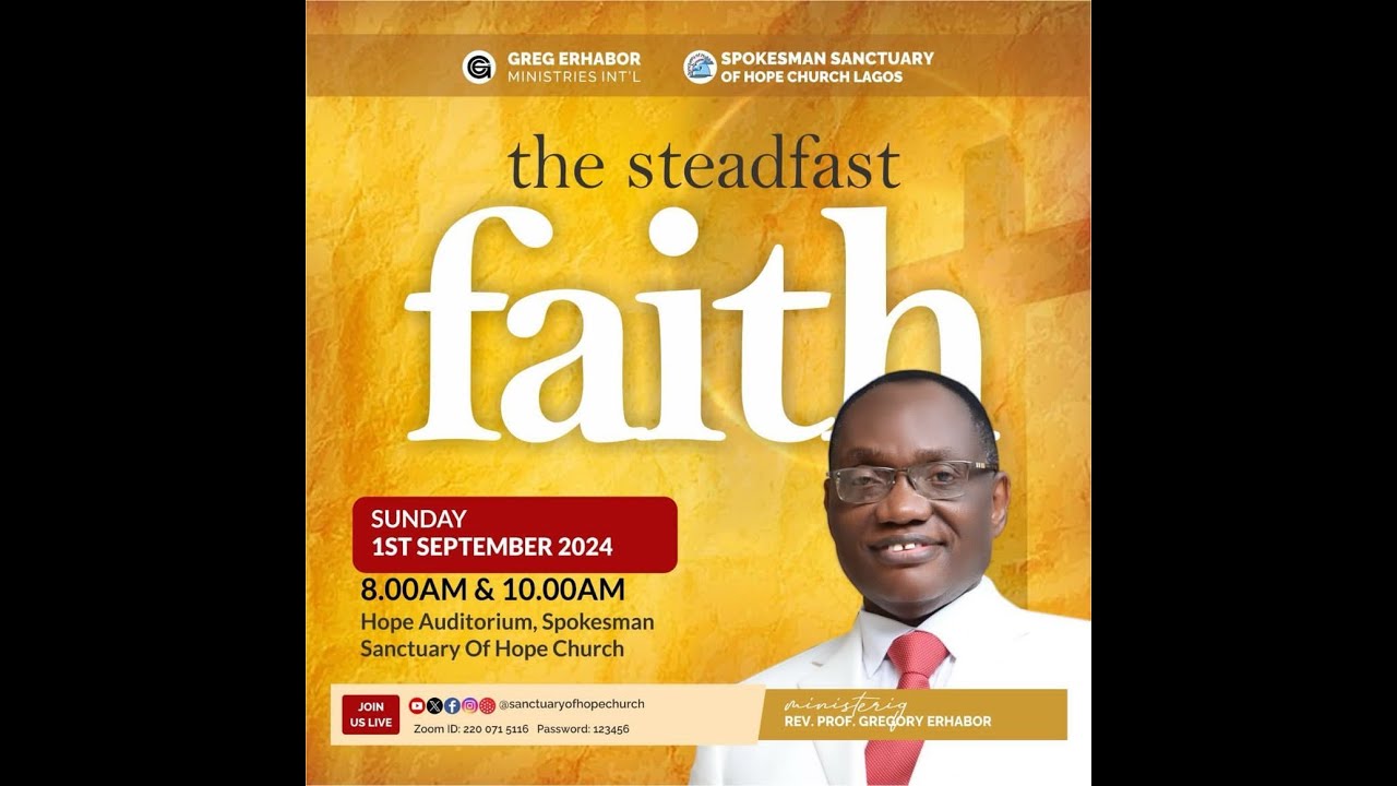 THE STEADFAST FAITH || SECOND SERVICE || 1ST OF SEPTEMBER, 2024 - YouTube