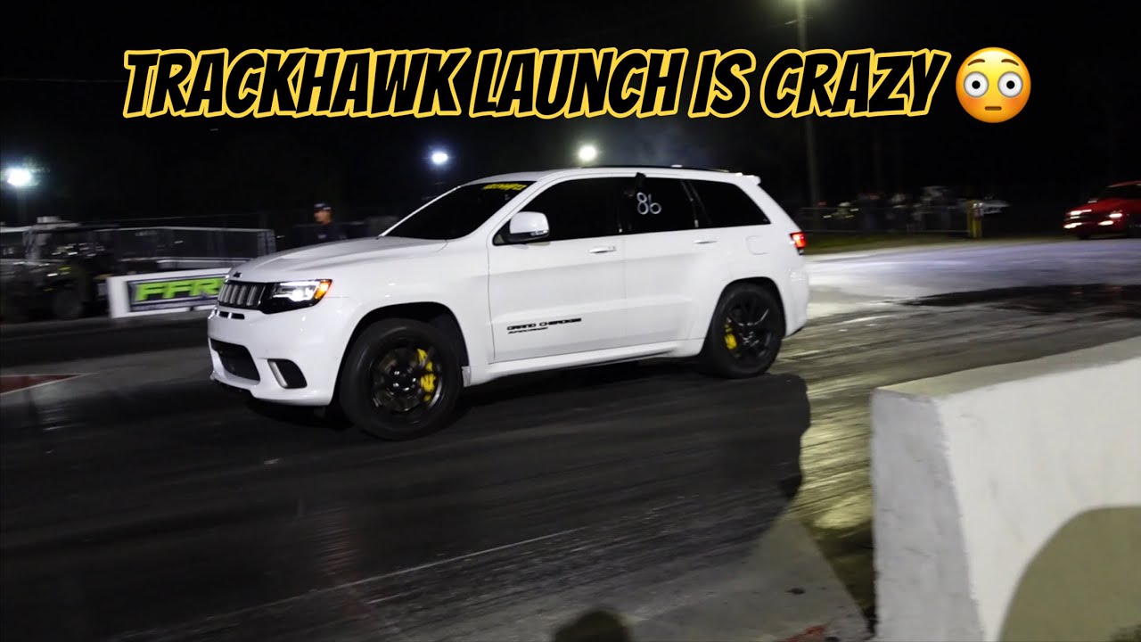 TRACKHAWK AND HELLCAT REDEYE AT THE TRACK! - YouTube