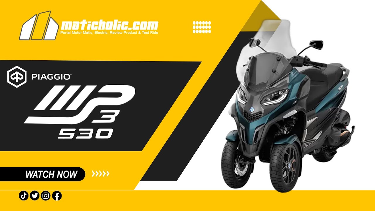 PIAGGIO MP3 HPe 530 2023 - MOTOR MATIC 3 RODA TERBARU LEBIH KEREN ...