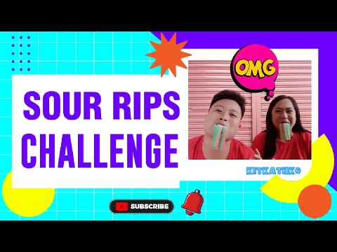 Sour Challenge || Rainbow Sour Rips #asmr #satisfying #justforfun - YouTube