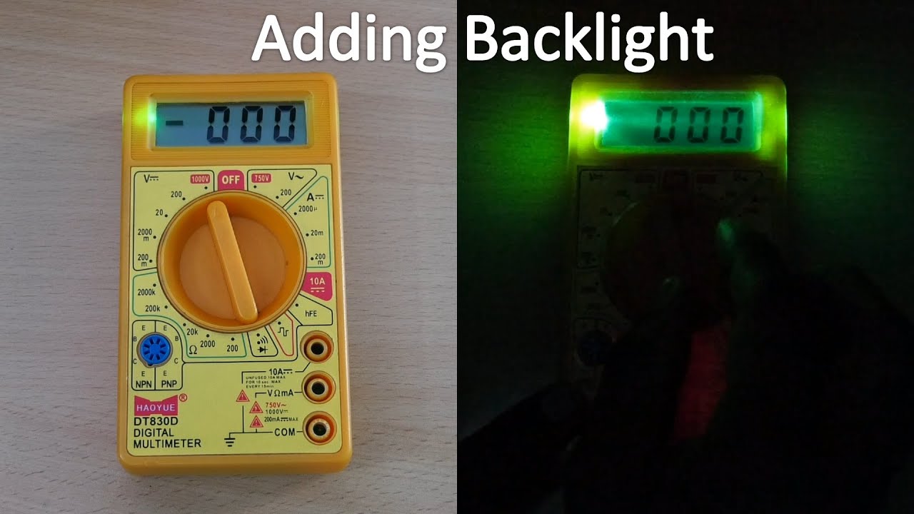 Adding backlight to cheap multimeter | Modifying cheap multimeter | Ut ...
