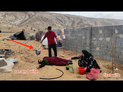 A sudden event for the second wife by the husband and the second wife