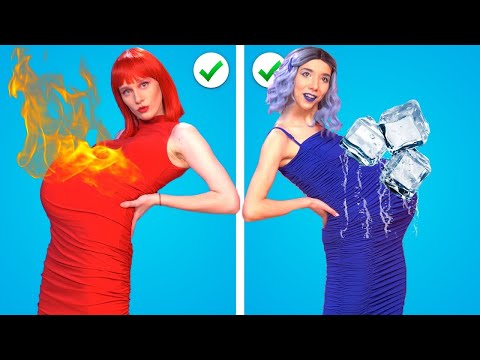 Hamil Panas Vs Dingin | Situasi Lucu Gadis Api Vs Es | Tantangan Merah Vs Biru Ala Kaboom Energy