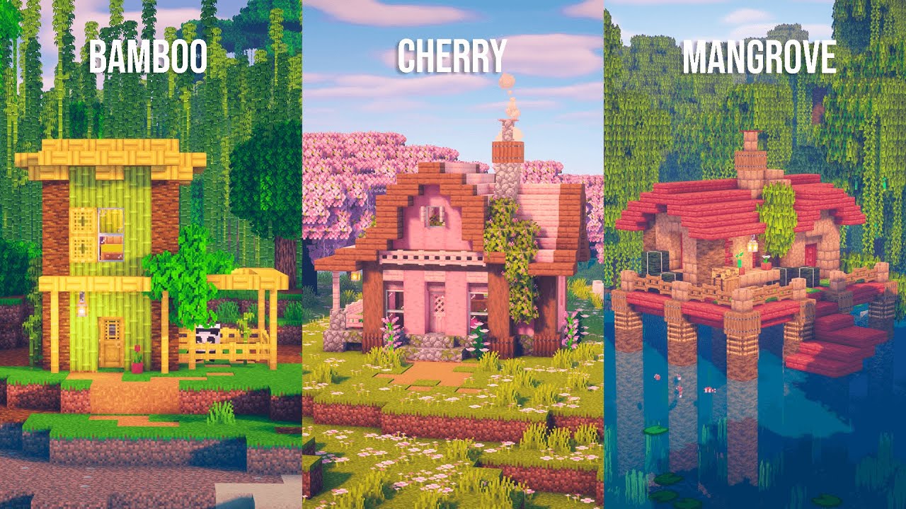 Minecraft | 3 Starter Houses for 3 Different Biomes #3 - YouTube