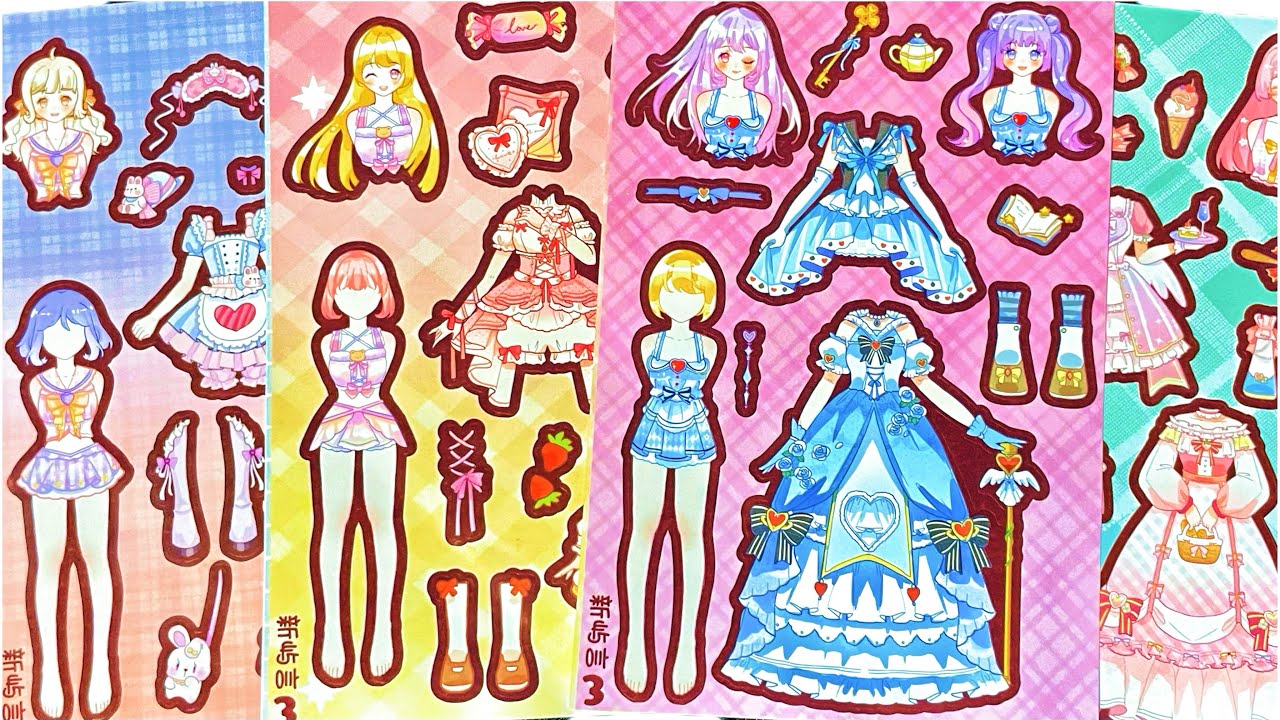 💕Decorate Sticker Dress Up Princess Cute-Trang Trí Với Sách Nhãn Dán ...