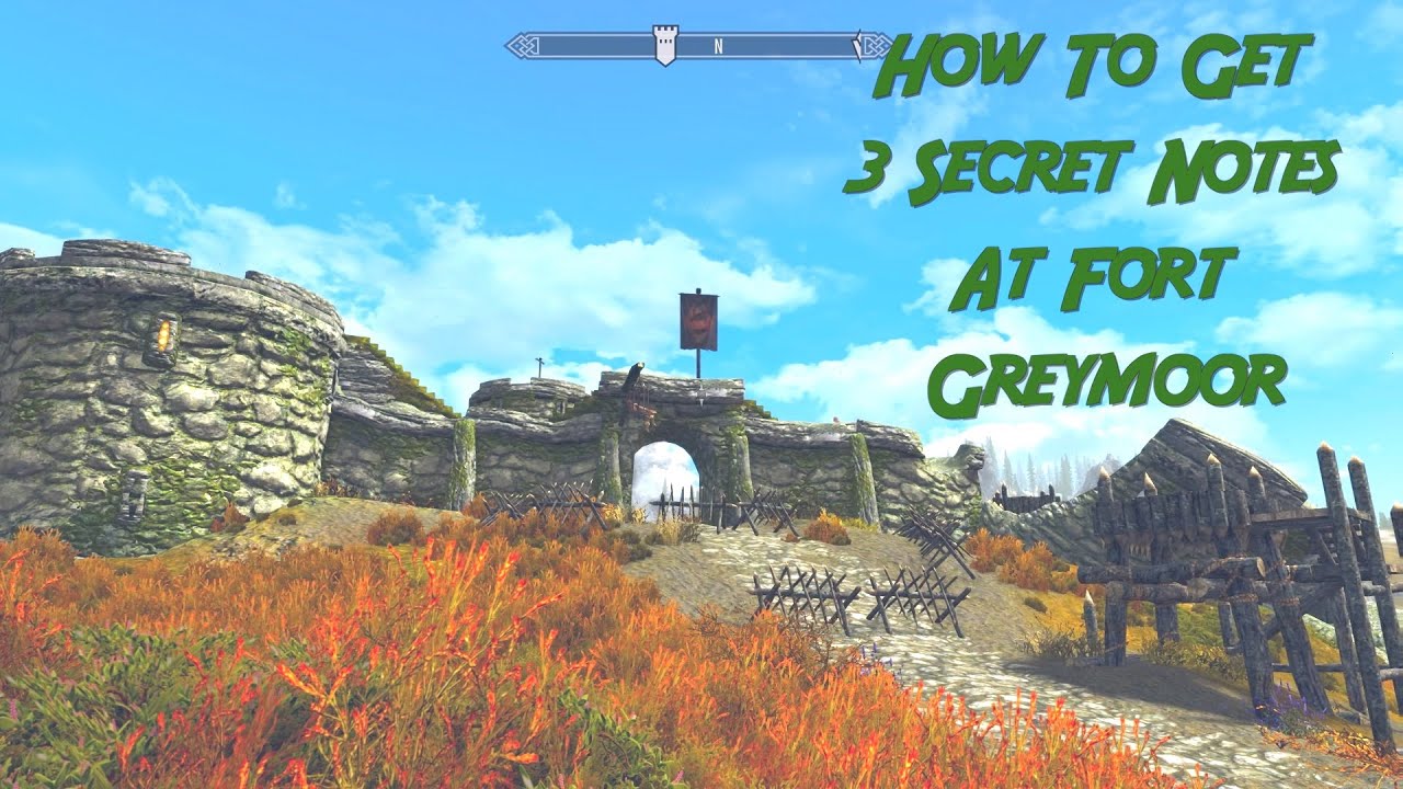 Skyrim ~ How To Get Three Secret Notes At Fort Greymoor - YouTube