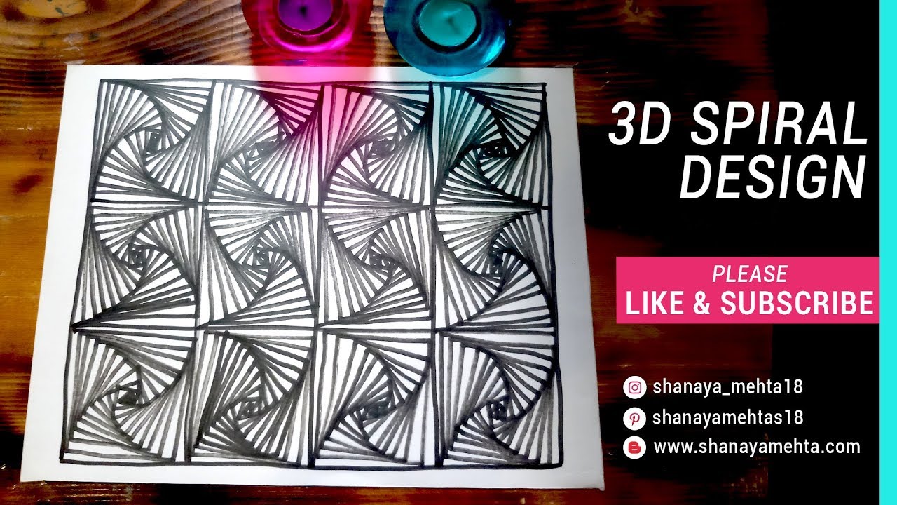 3D Spiral Design / Illusion Art - YouTube