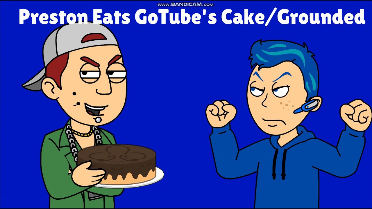 Preston Eats GoTube's Cake/Grounded - YouTube