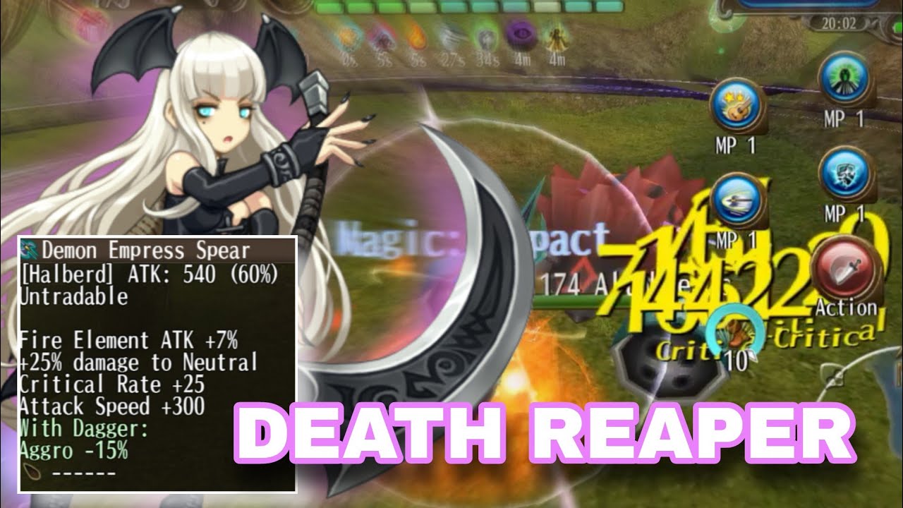 Toram Online - Demon Empress Spear [Neutral] Test | Death Reaper - YouTube