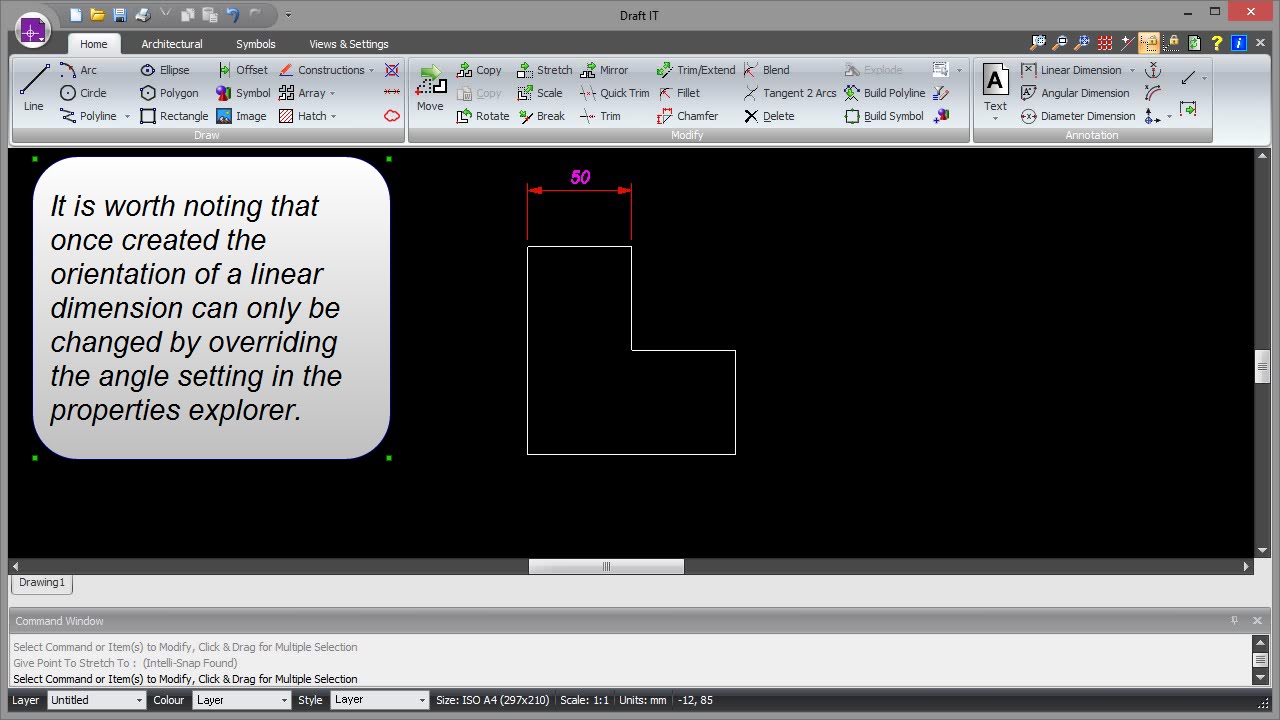 Draft it - Linear dimension - YouTube