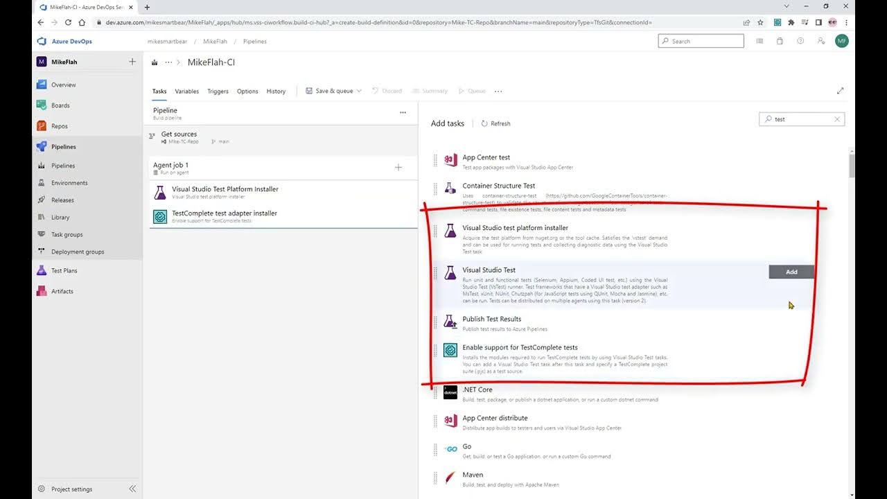 TestComplete - CI / CD - Azure DevOps integration - YouTube