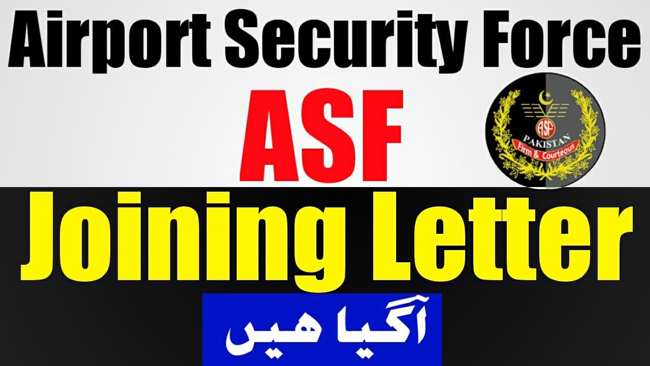 Airport Security Force ASF collet your Joining Letters ASI, Corporal ...