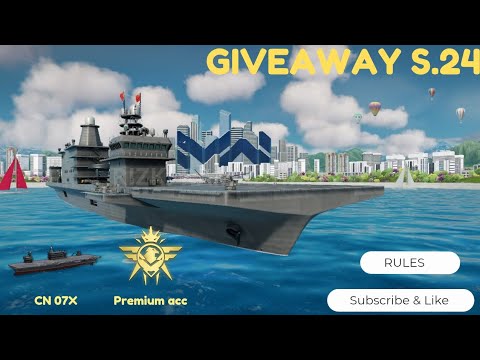 GIVEAWAY S.24 | CN 07X & PREMIUM ACC | Modern warships - YouTube