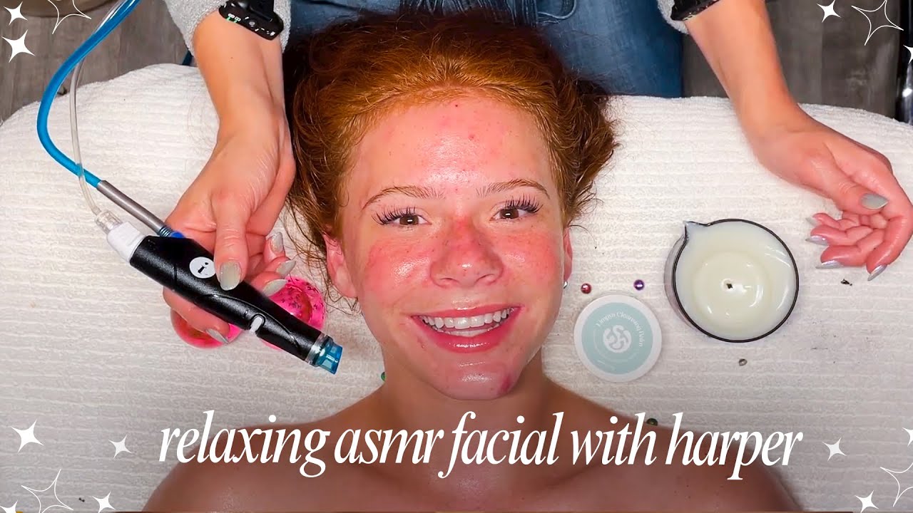ASMR Relaxing Facial on Harper Zilmer - YouTube