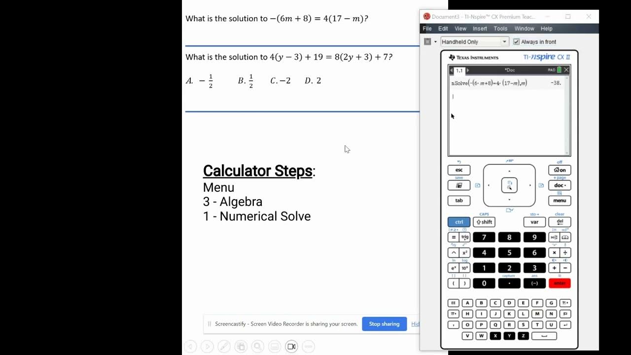 NSpire: nSolve Calculator Skill - YouTube