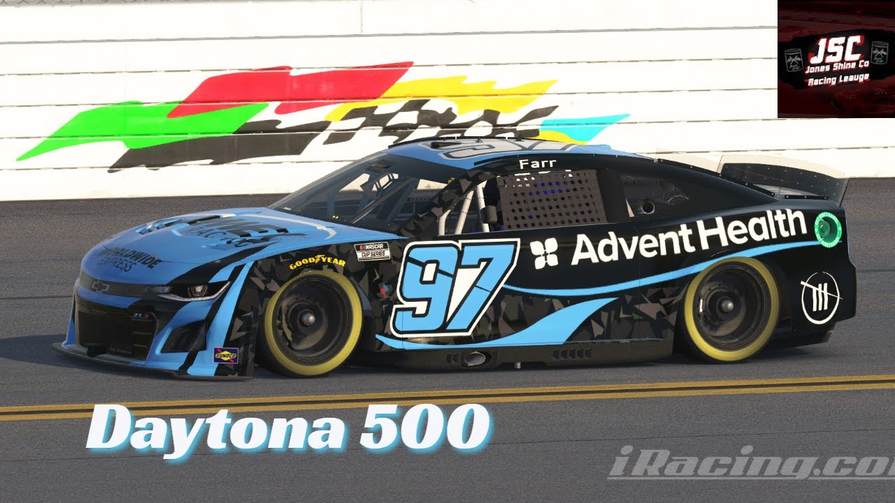 Daytona 500 iRacing League Race | Jones Shines Co League - YouTube