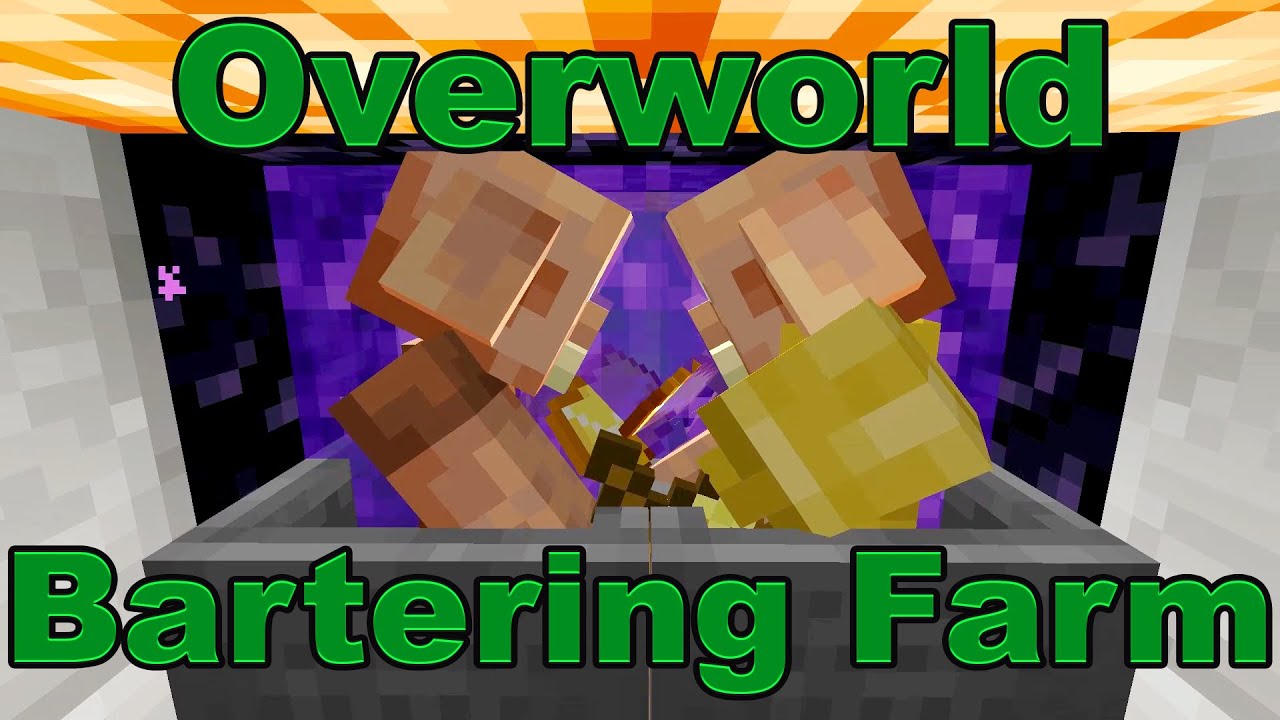 Overworld bartering farm | Minecraft 1.16+ - YouTube