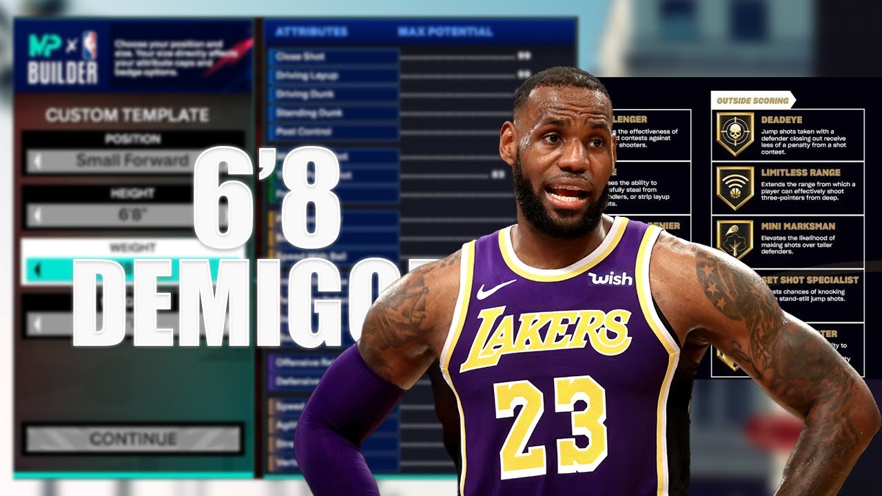 NBA 2K25 THE OFFICIAL DEMIGOD 6'8 SF BUILD - YouTube