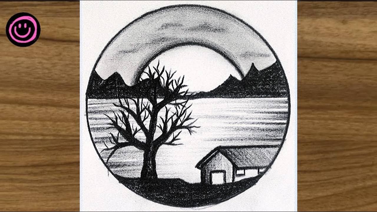 Easy circle drawing || Circle drawing for beginners || Pencil drawing ...