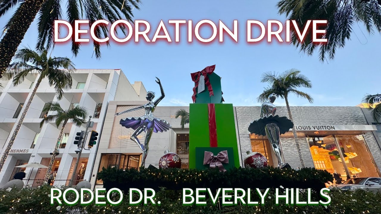 Beverly Hills Rodeo Drive Holiday Decorations | Christmas Lights Drive ...
